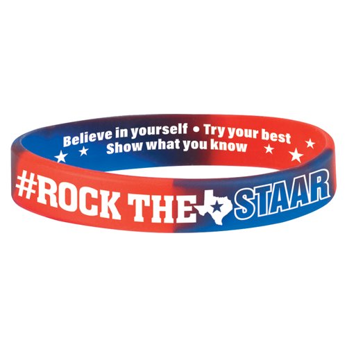 #RockTheSTAAR 2-Sided Silicone Bracelet - Pack of 10 | Positive Promotions
