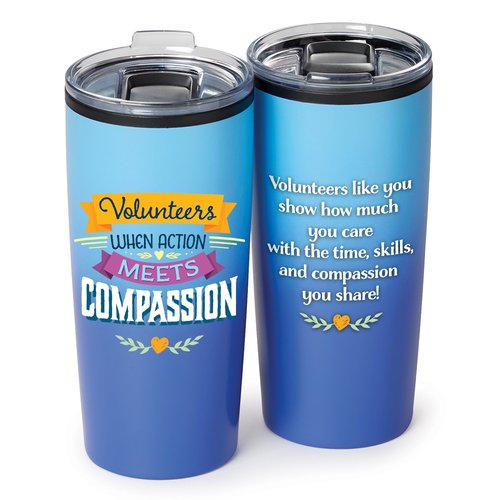 Action Meets Compassion Blue Ombre Teton Stainless Steel Tumbler 20-Oz ...