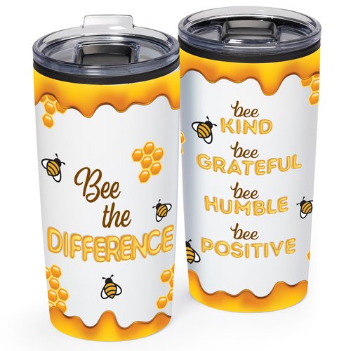 Bee the Difference ColorBlast 360° Teton Stainless-Steel Tumbler 20-Oz. | Positive Promotions