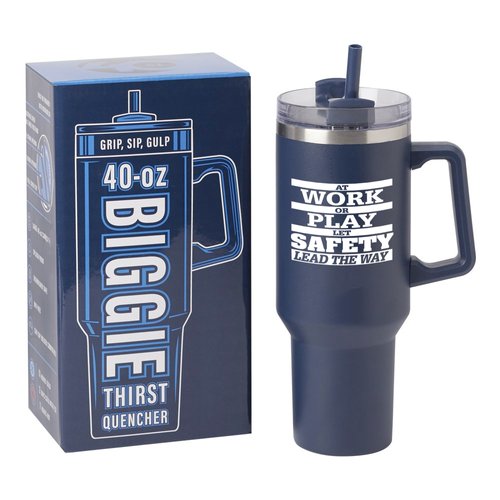 Workplace Safety Navy Biggie Thirst Quencher Double-Wall Stainless ...