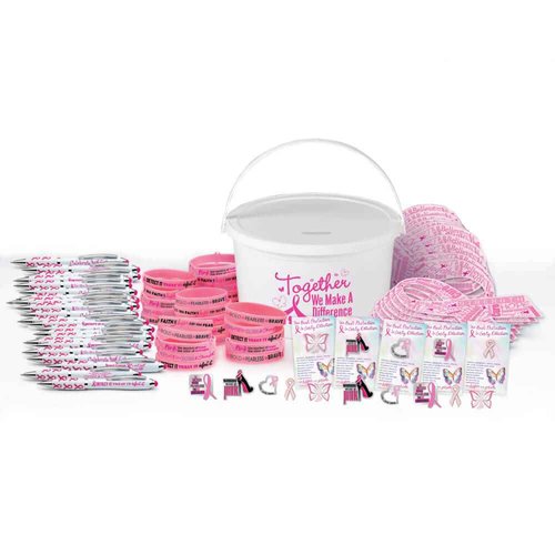 Breast Cancer Awareness 100-Piece Variety Fundraising Kit | Positive ...