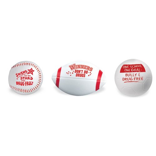 Drug-Free Mini Sports Ball Assortment - Pack of 30 | Positive Promotions