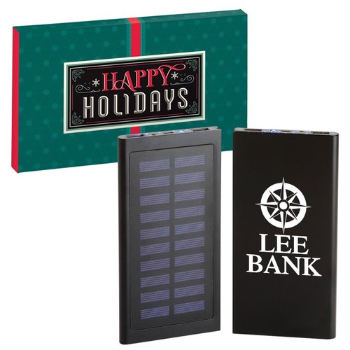 8000 mAH Solar-Powered UL® Power Bank In Holiday Gift Box ...