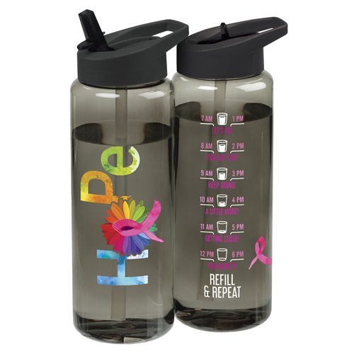 Hope/Floral Wellness Water Bottle 32-Oz. | Positive Promotions