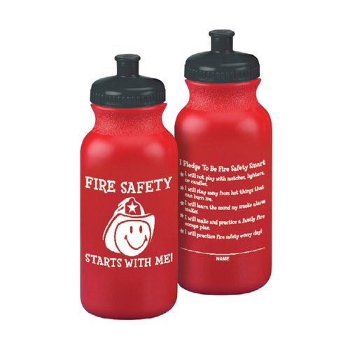 Fire Safety Starts With Me! Water Bottle 20-Oz. | Positive Promotions