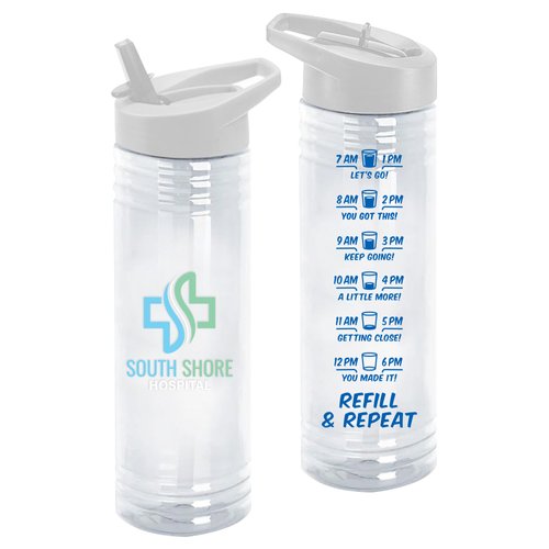 White Refill & Repeat Solara Water Bottle 24-Oz. - Full-Color ...