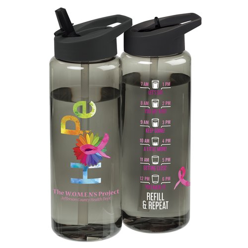 Hope/Floral Wellness Water Bottle 32-Oz. - Personalization Available ...
