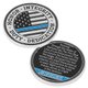 The Thin Blue Line Challenge Coin with Case | Positive Promotions